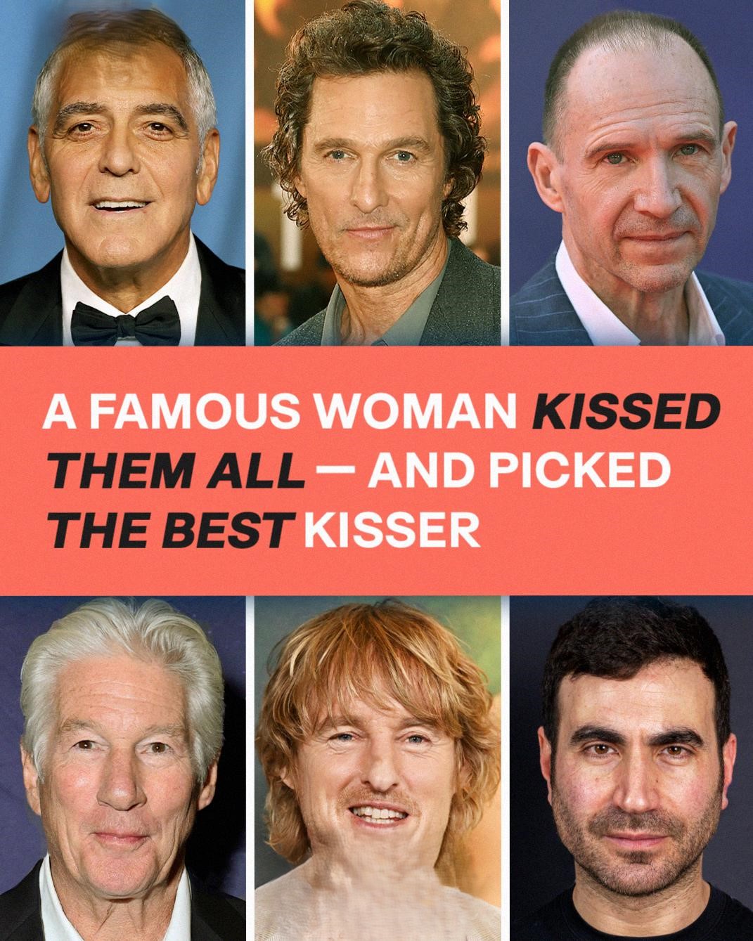 Who’s the Best Kisser — George Clooney, Matthew McConaughey, Ralph ...